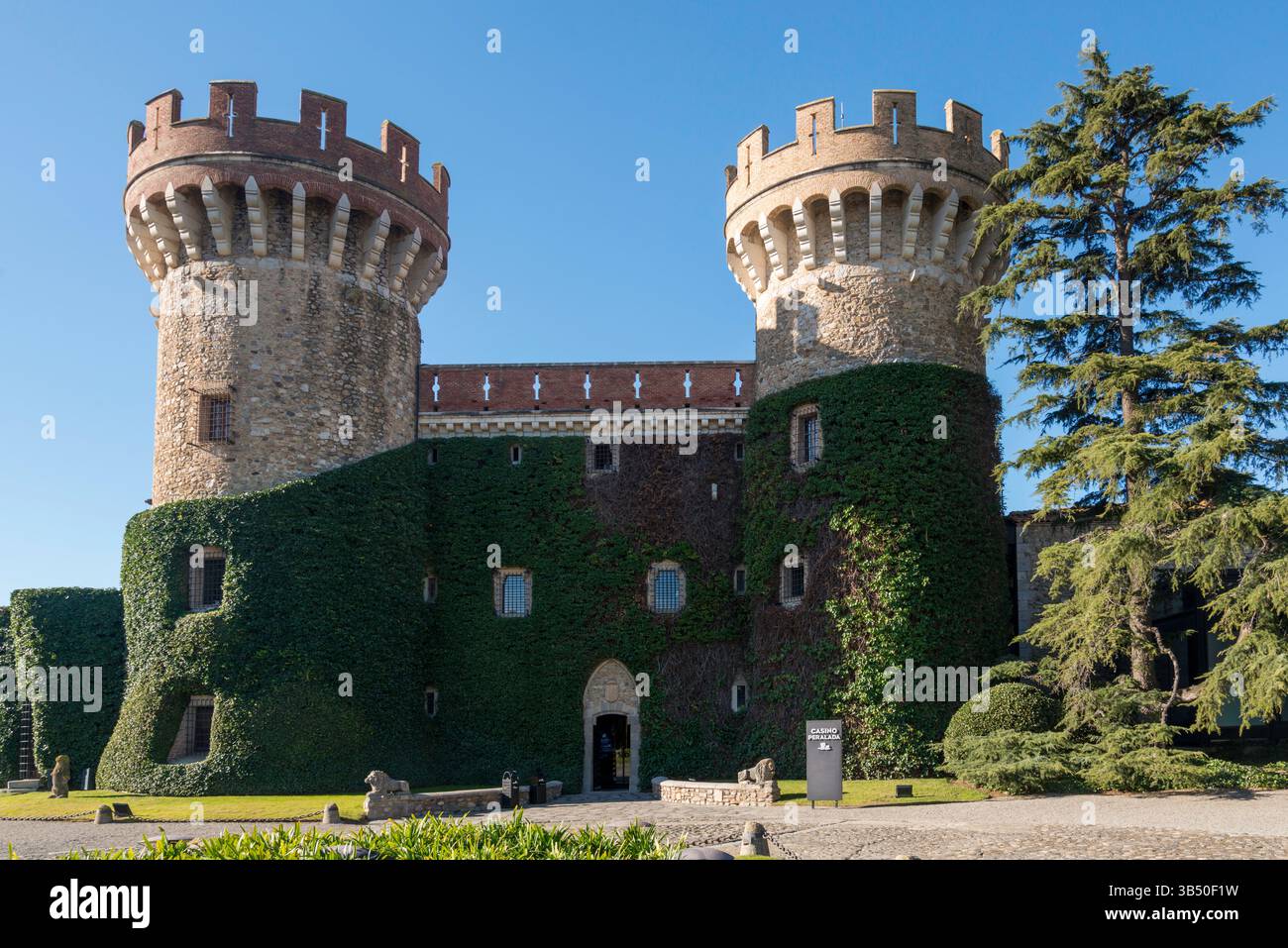 Photograph of the Peralada Castle in early morning light Stock Photo ...