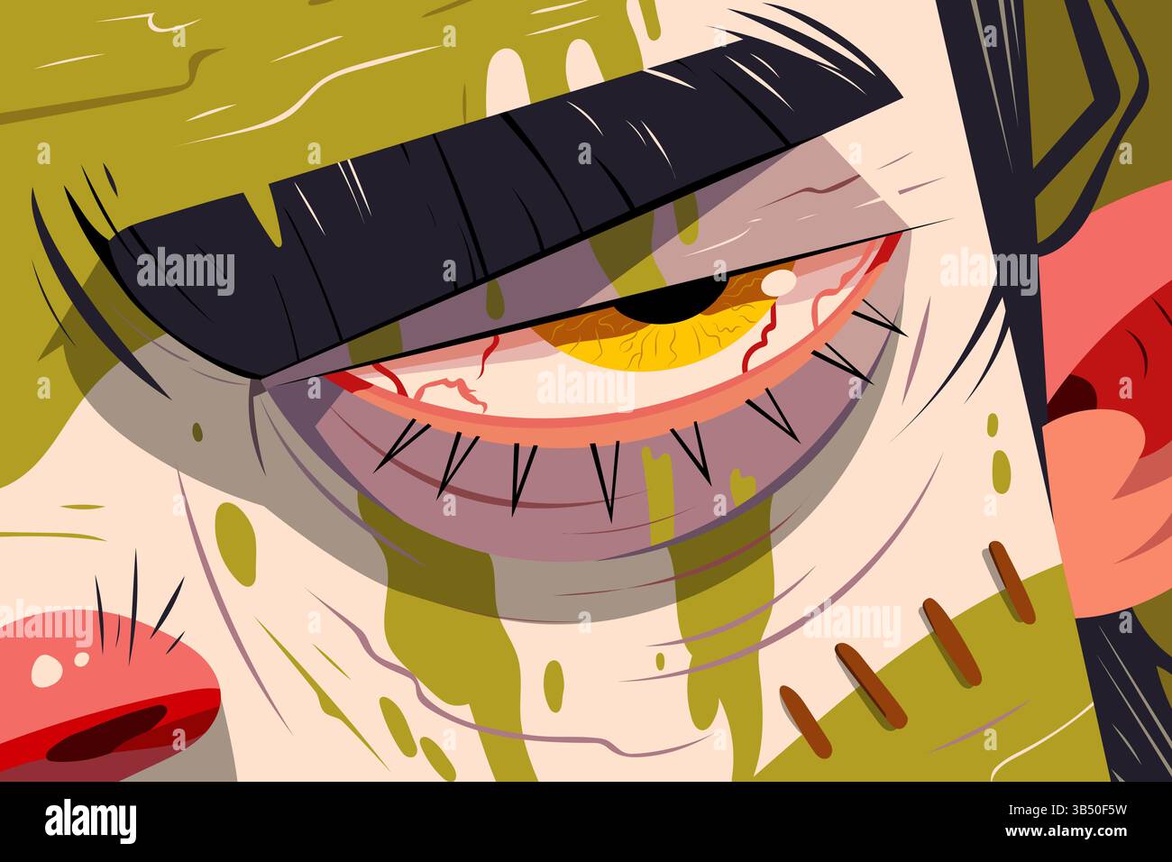 Eyebrow wound Stock Vector Images - Alamy