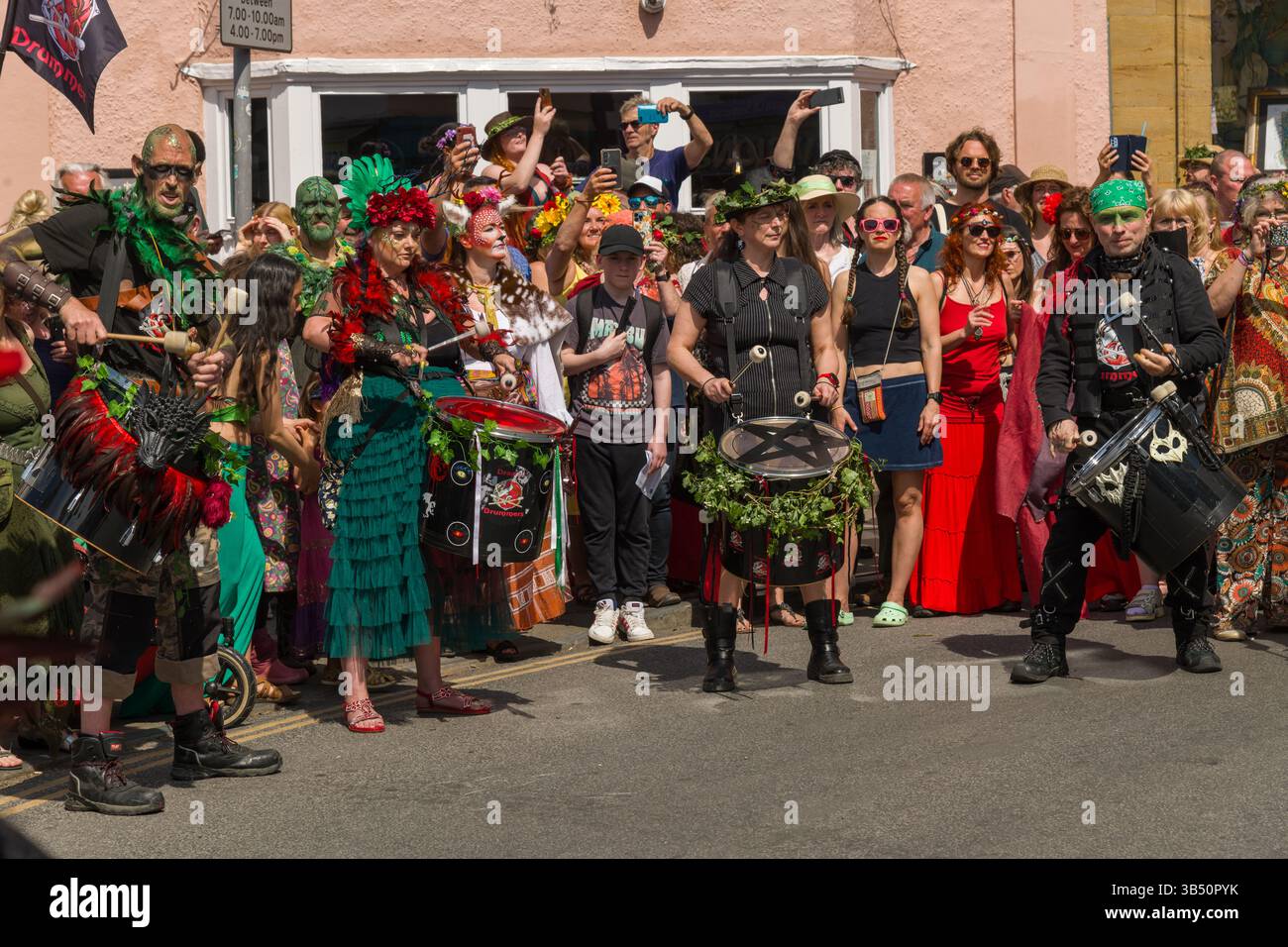 Glastonbury, England. 1 May 2025. Beltane celebrations marking May Day ...