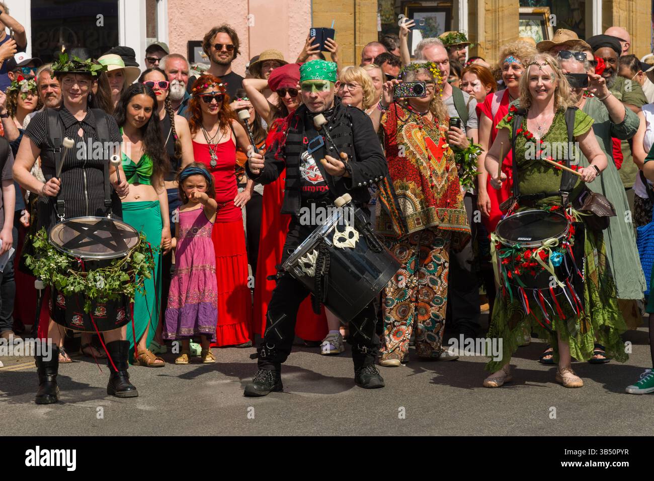 Glastonbury, England. 1 May 2025. Beltane celebrations marking May Day ...