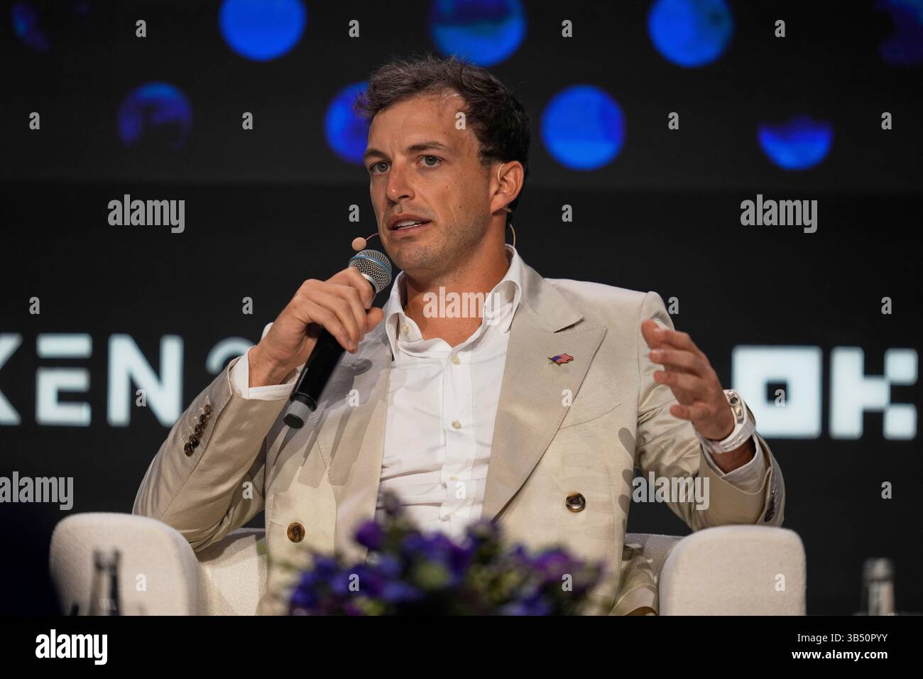 Co-founder of World Liberty Financial Zach Witkoff speaks during Token ...