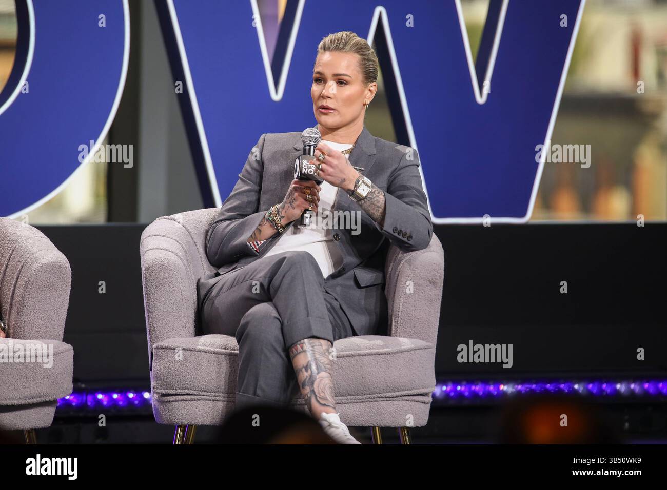 Soccer player Ashlyn Harris participates in the Global Citizen Now ...