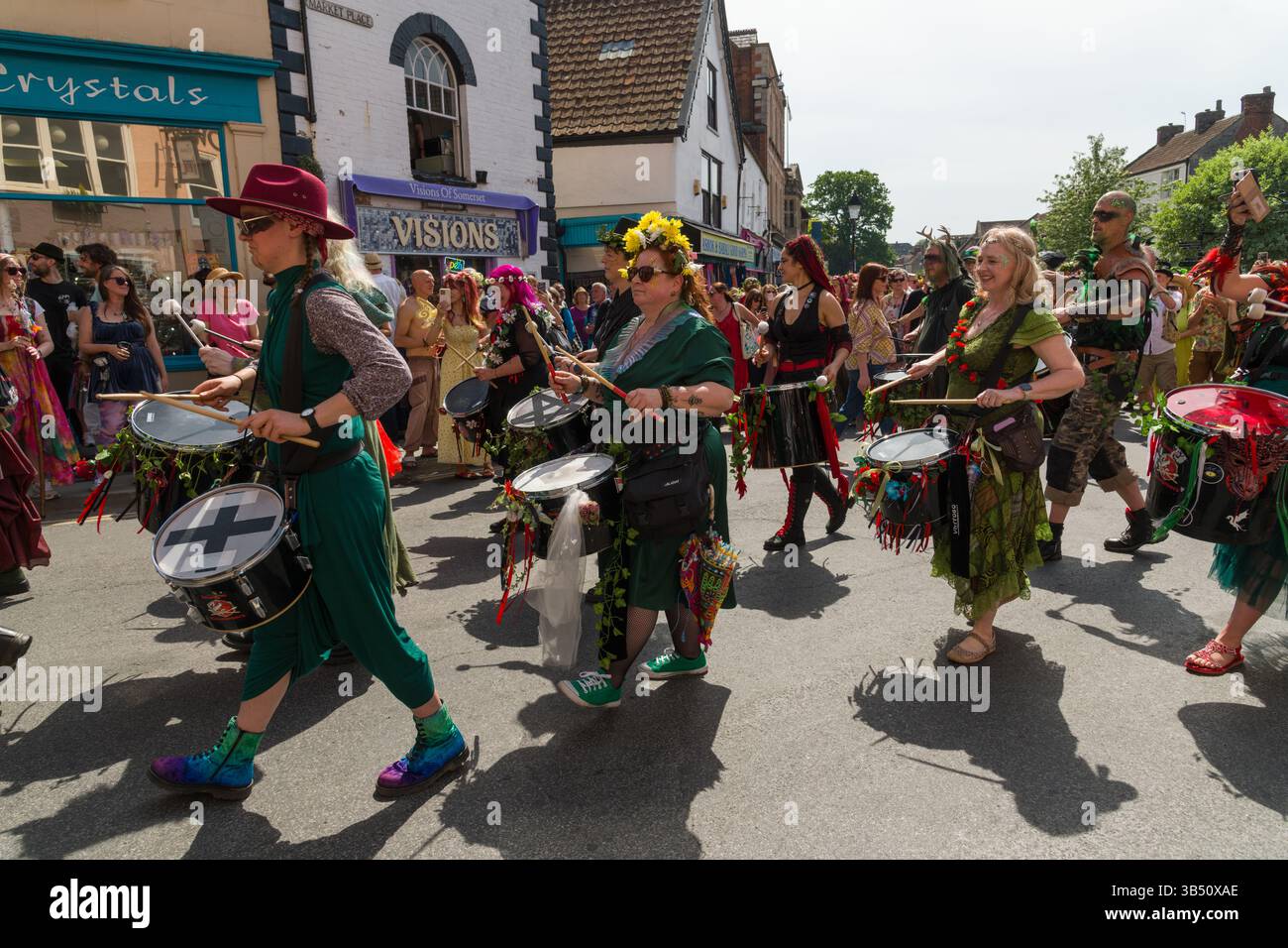 Glastonbury, England. 1 May 2025. Beltane celebrations marking May Day ...