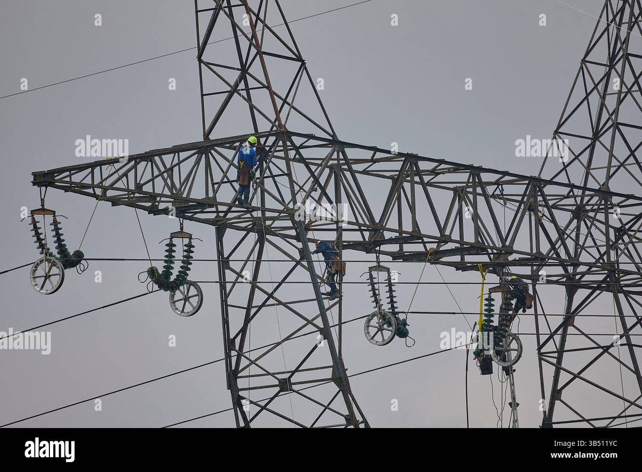 Construction & installation of a high-voltage line to supply power to ...