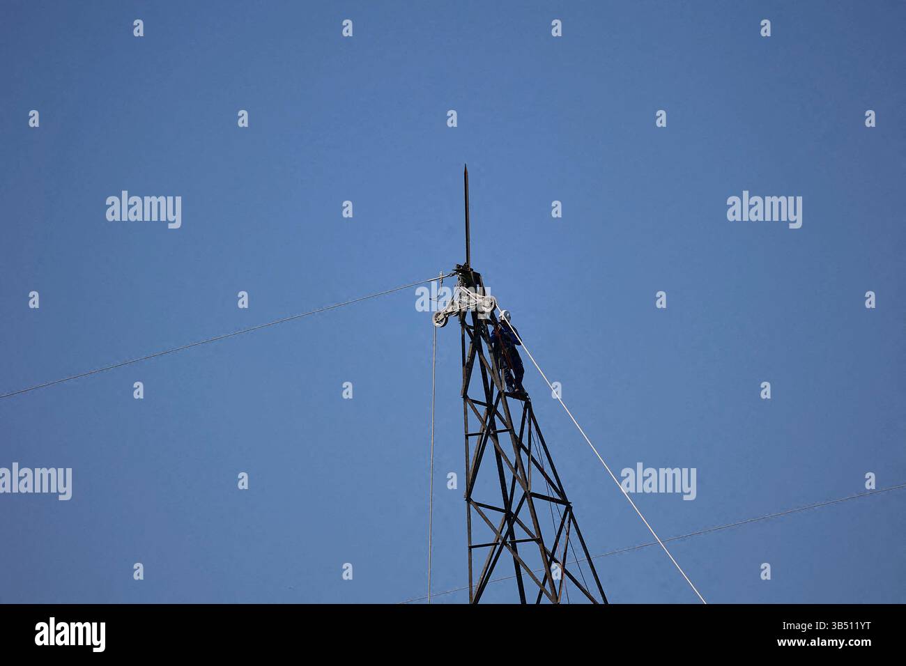 Construction & installation of a high-voltage line to supply power to ...