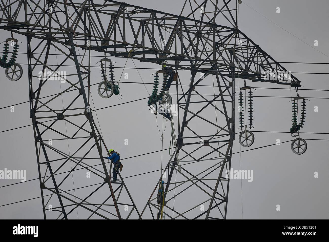 Construction & installation of a high-voltage line to supply power to ...