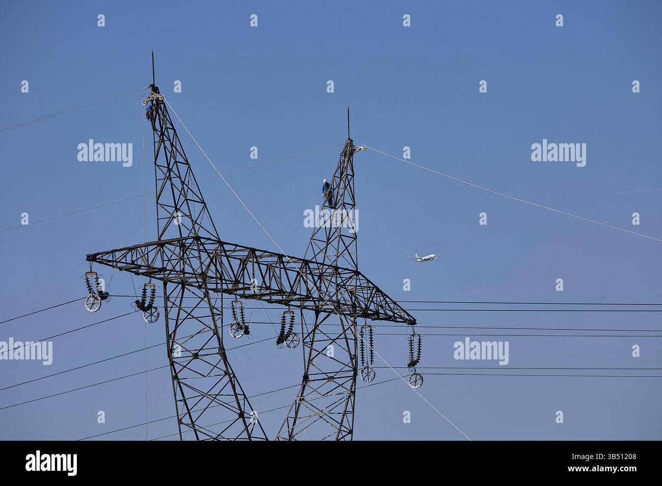 Construction & installation of a high-voltage line to supply power to ...