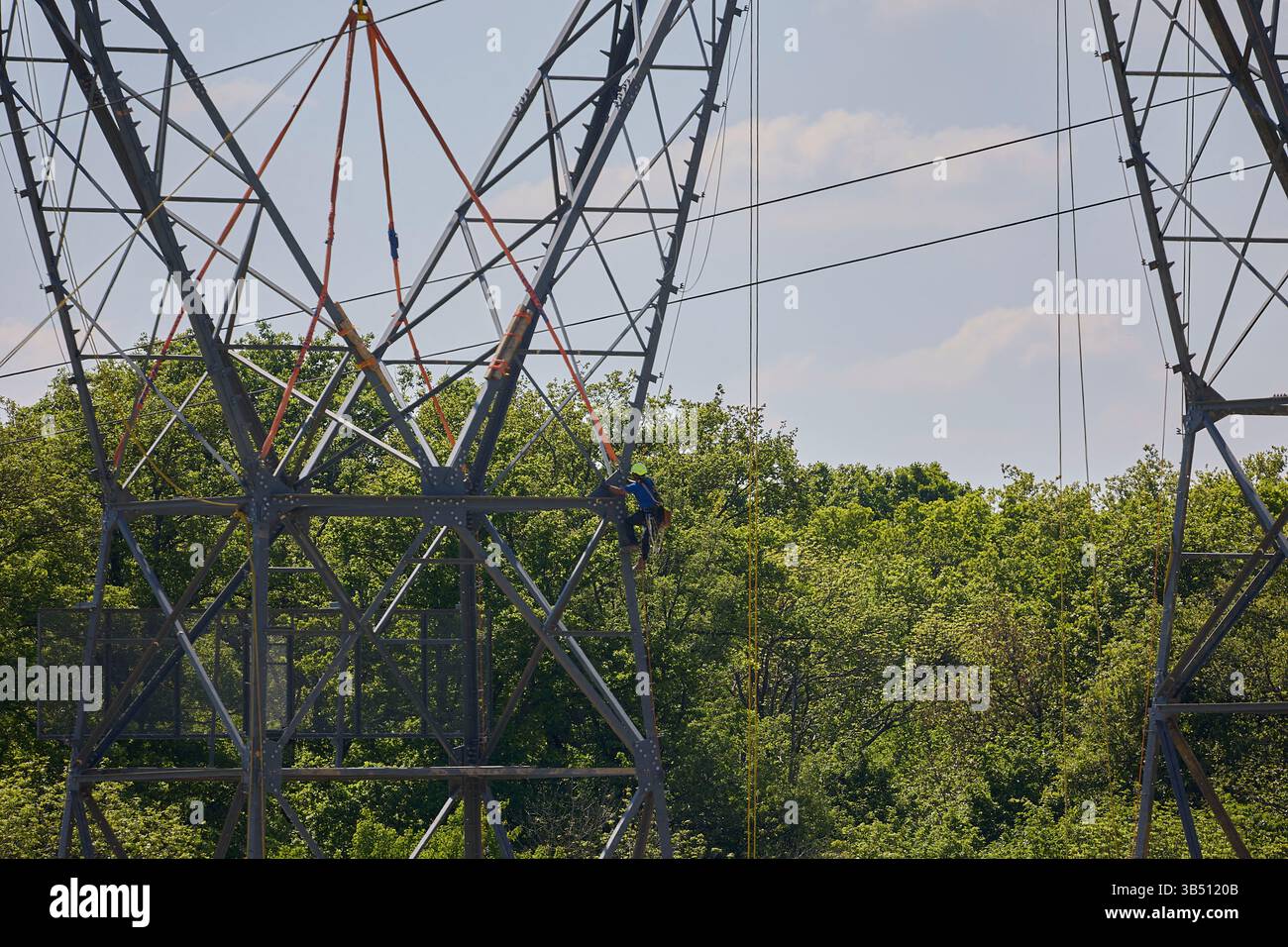 Construction & installation of a high-voltage line to supply power to ...