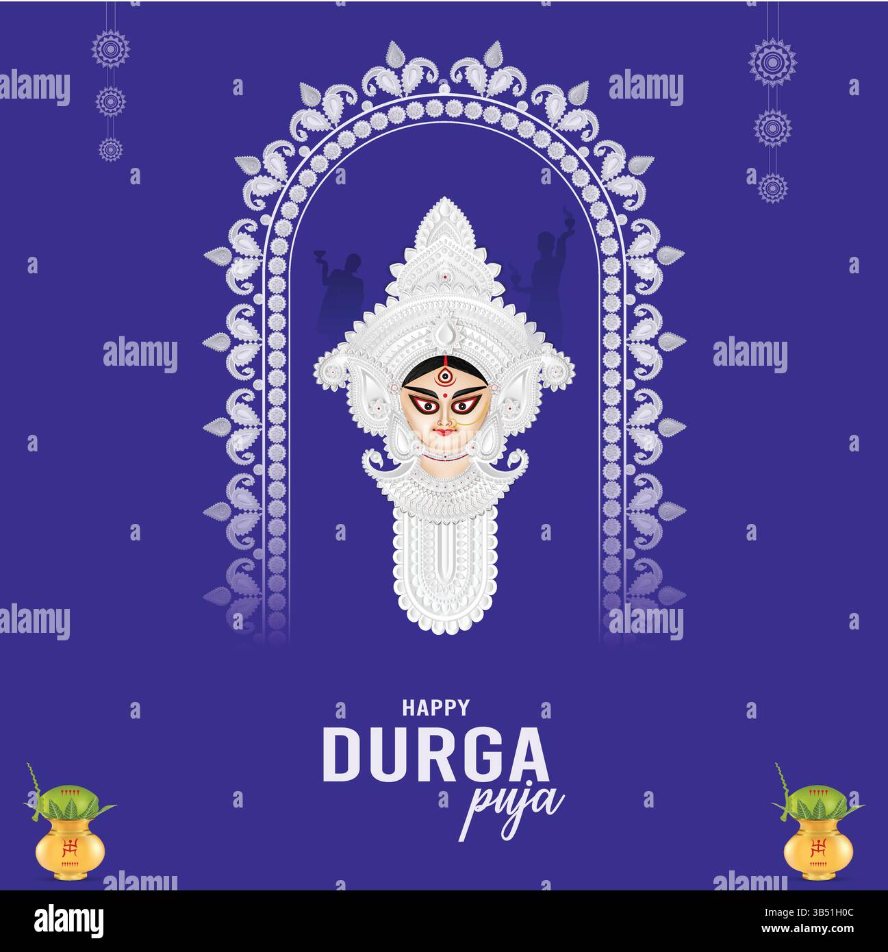 Durga Puja Poster | Happy Durga Puja celebration Elegant Durga Puja ...