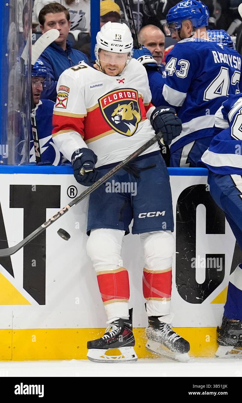 Florida Panthers center Sam Reinhart (13) against the Tampa Bay ...