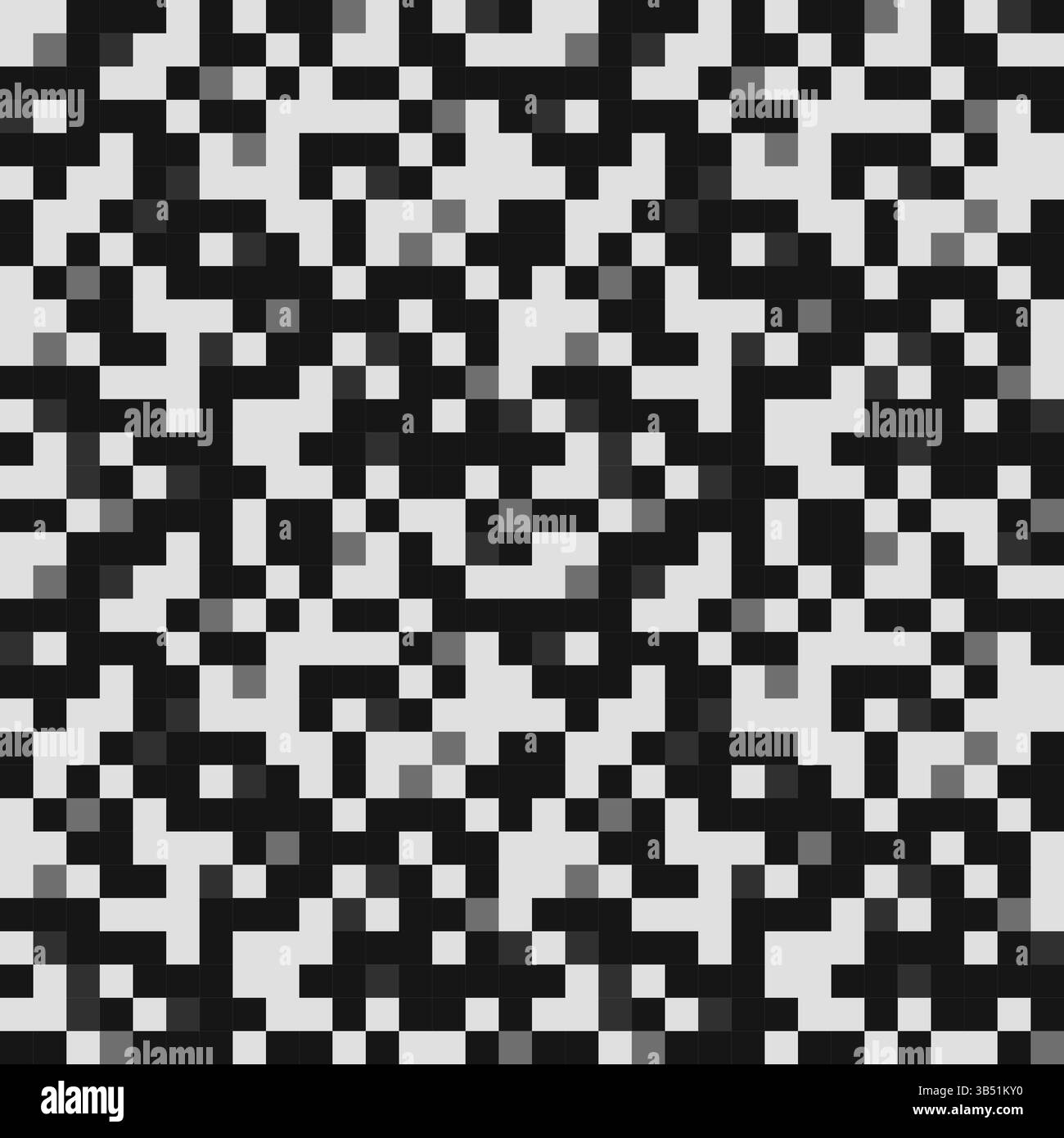 Pixel art geometric seamless Black and White Stock Photos & Images - Alamy