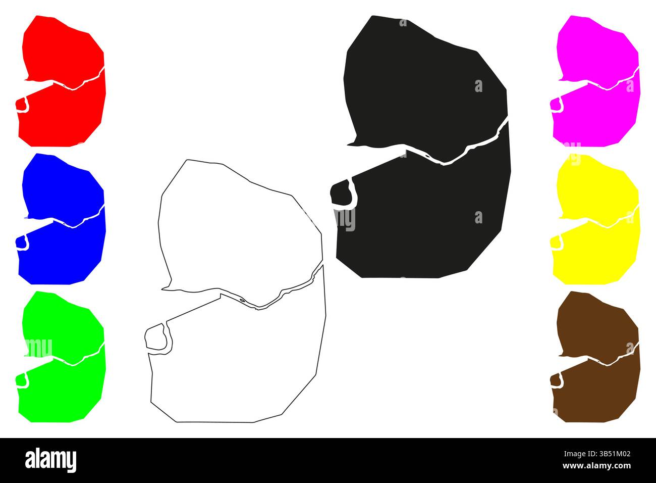 Nanded city (Republic of India, State of Maharashtra) map vector ...