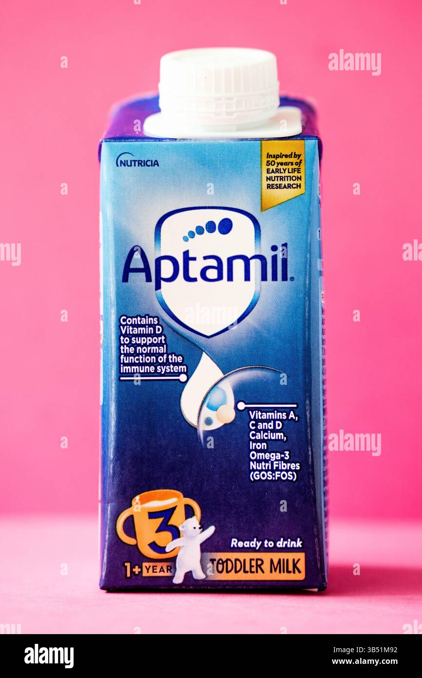 London UK, May 01 2025, Carton of Nutricia Aptamil Ready To Drink ...