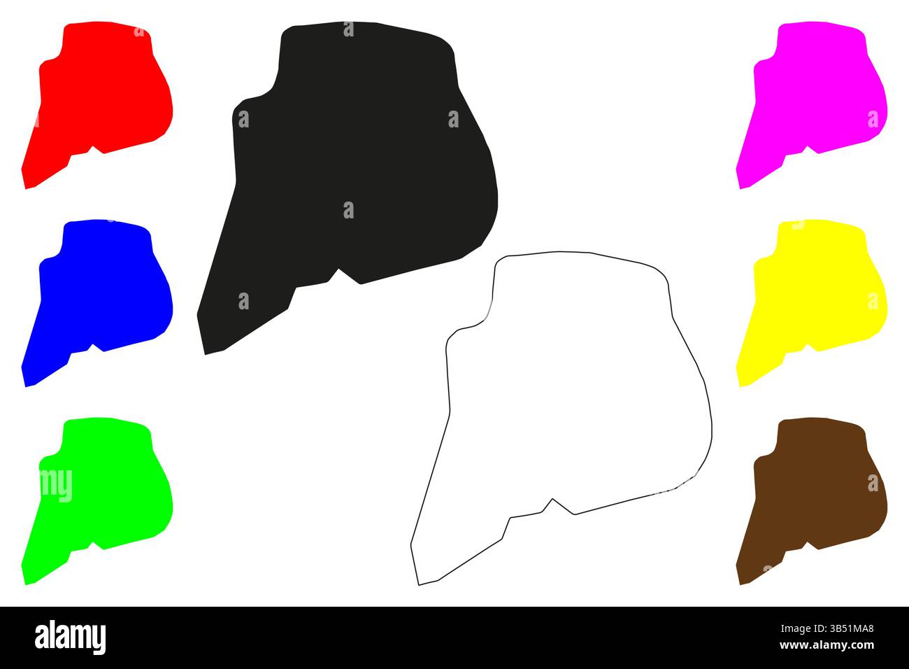 Nandurbar city (Republic of India, State of Maharashtra) map vector ...