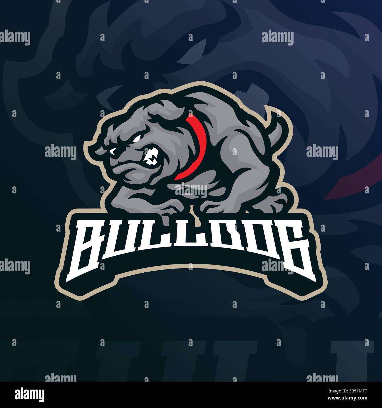 Bulldog mascot logo design vector with modern illustration concept ...