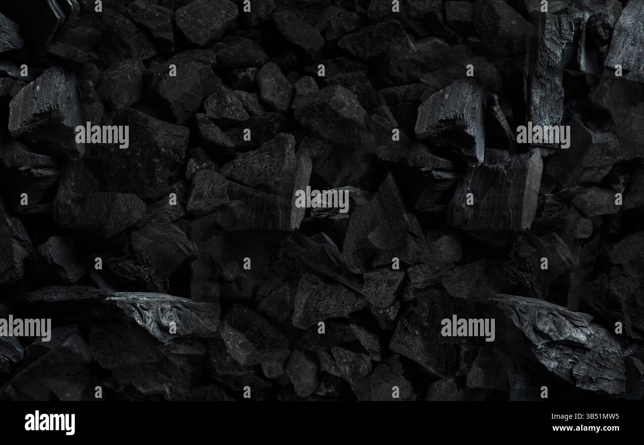 Processed collage of industrial pea coal surface texture. Background ...
