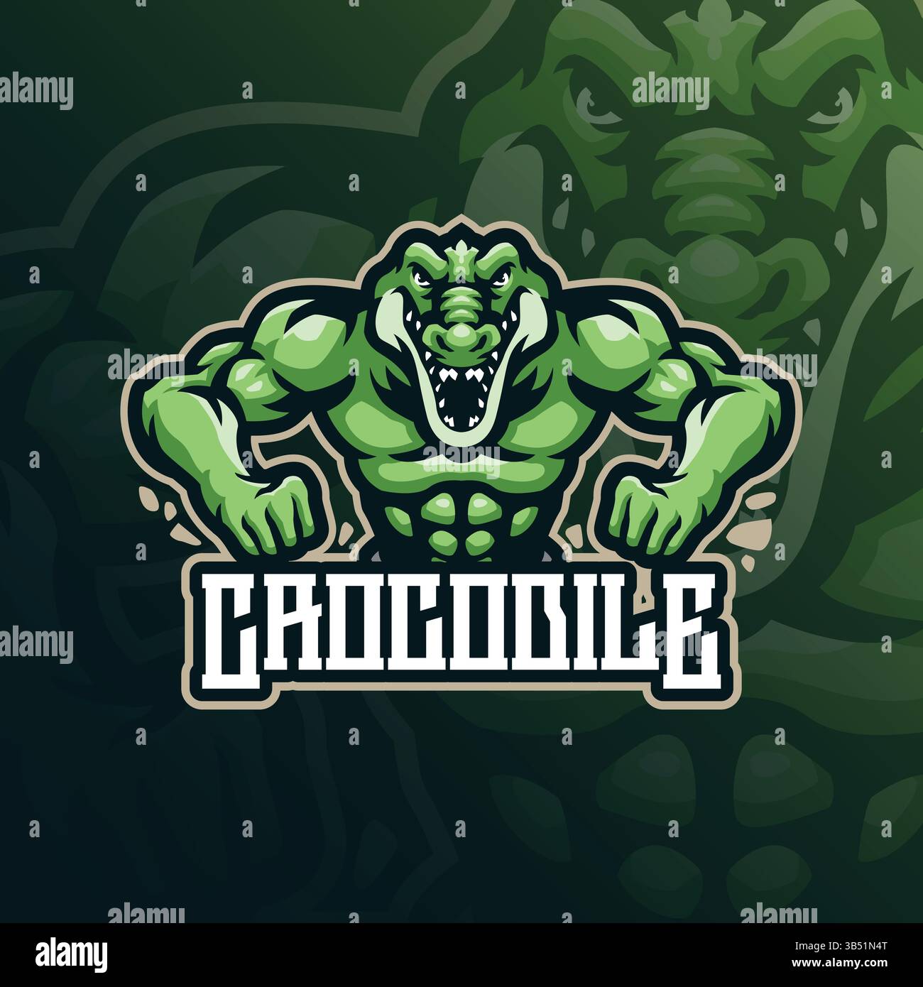 Crocodile mascot logo design vector with modern illustration concept ...