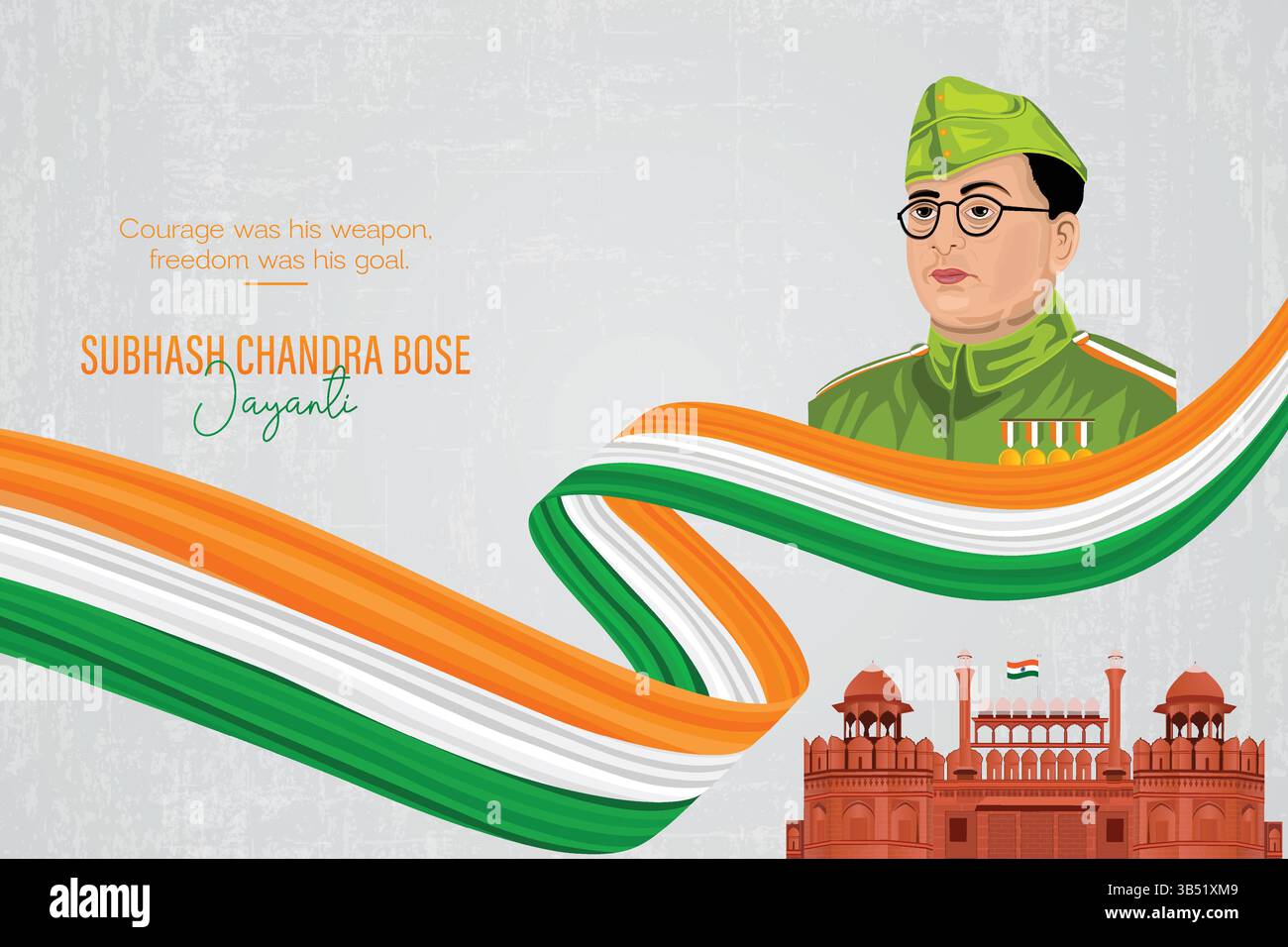 Netaji Subhash Chandra Bose Jayanti Banner | Tribute with Patriotic ...