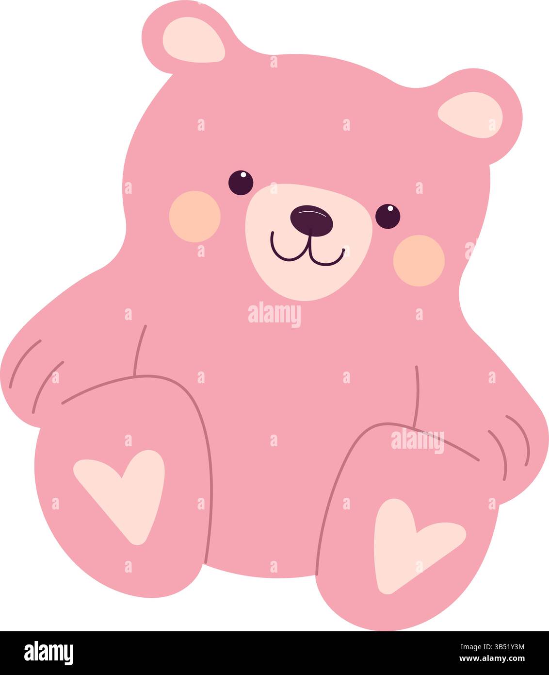 Teddy bear character pink Stock Vector Images - Alamy