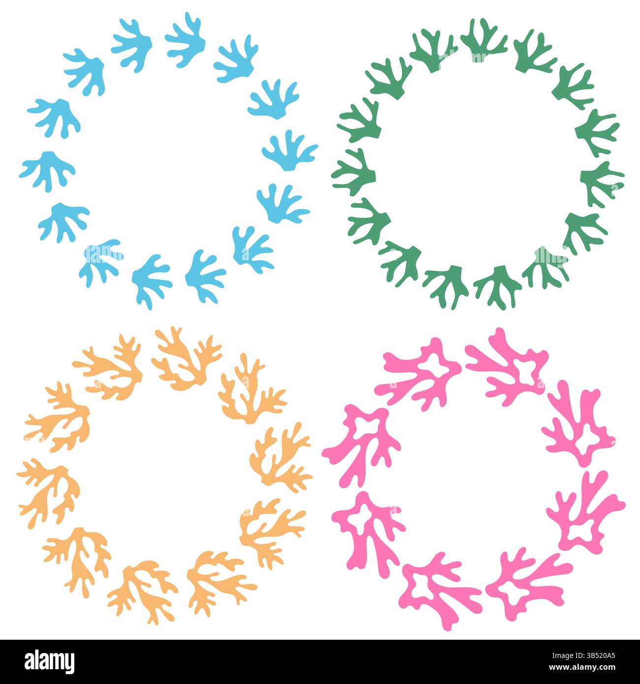 Red coral blue background Cut Out Stock Images & Pictures - Alamy