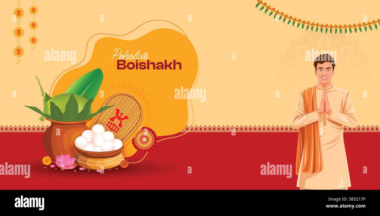 Pohela Boishakh Banner, Subho Nababarsha Banner, Bengali New Year ...
