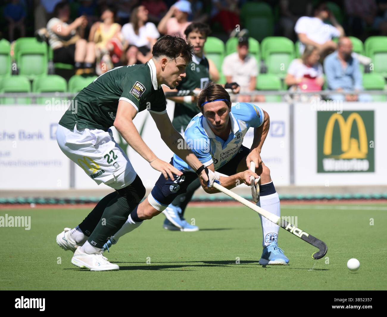 Waterloo, Belgium. 01st May, 2025. Watducks's Samuel Malherbe and ...