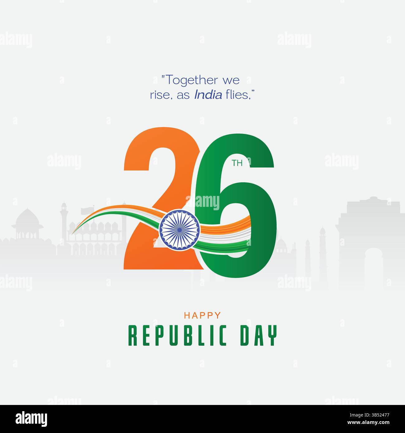 Republic Day Poster | Celebration with Fighter Jets, Landmarks, and ...