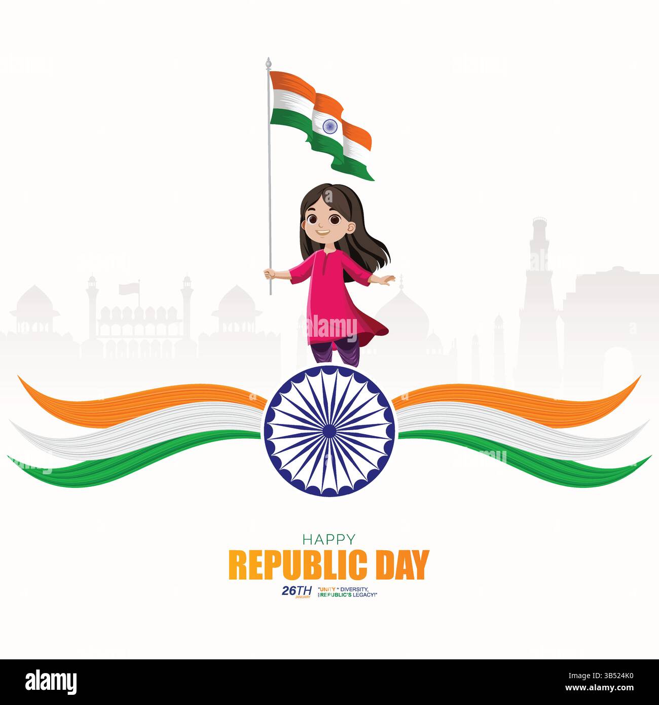 Republic Day Poster | Celebration with Fighter Jets, Landmarks, and ...