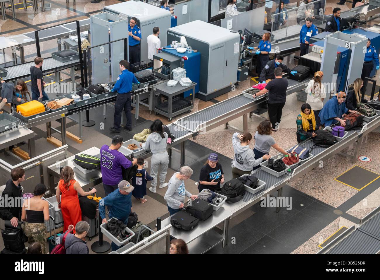 Denver, Colorado - TSA security screening at Denver International ...