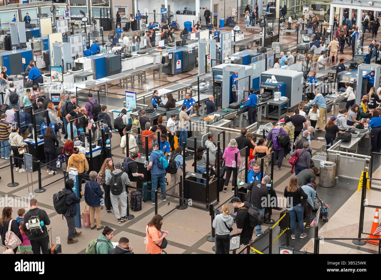 Denver, Colorado - TSA security screening at Denver International ...