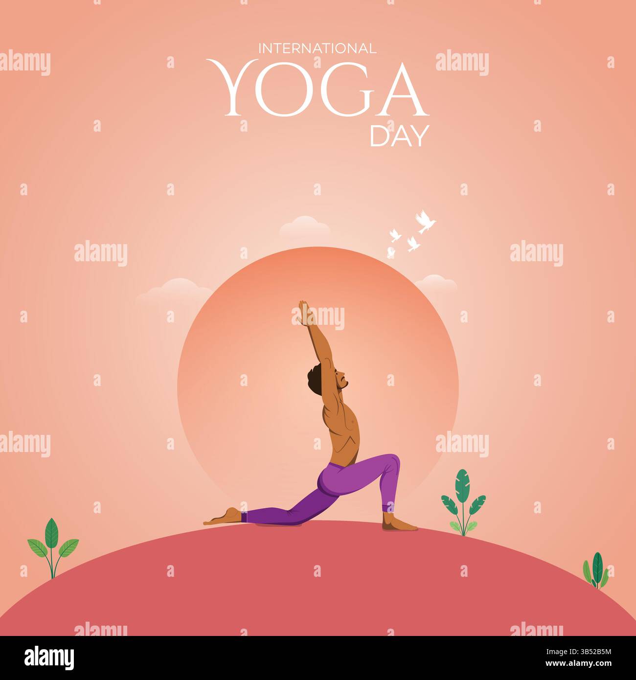 International Yoga Day Poster | Celebration with Woman Practicing Pose ...