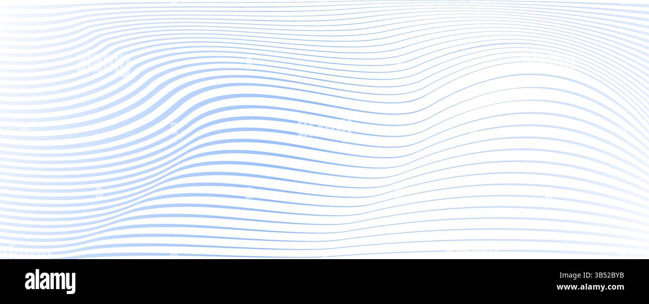 Abstract Background with Light Blue Wavy Lines. Minimalist line design perfect for animations ...