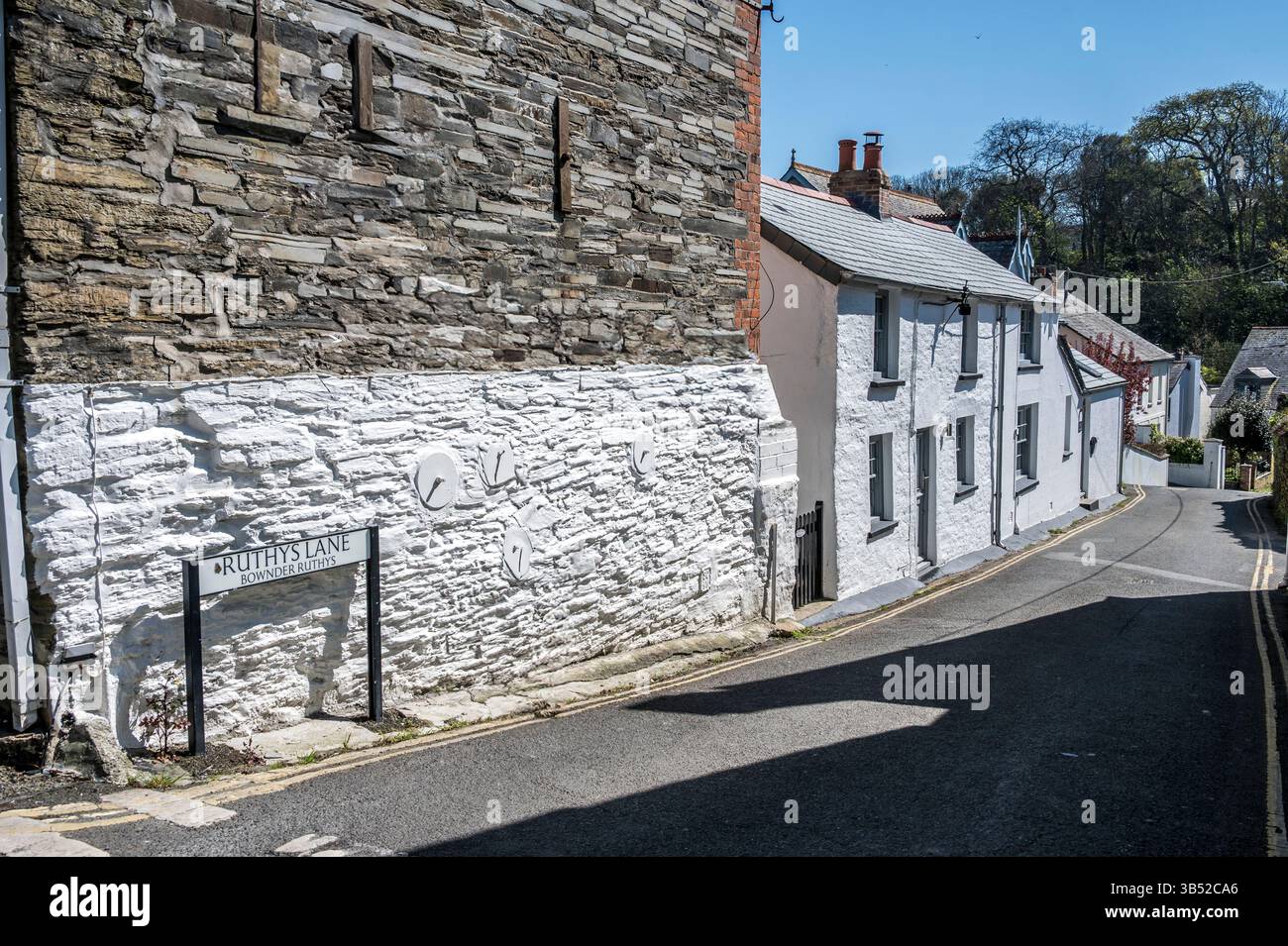 The image is of charming street scenes in the Cornish seaside resort ...