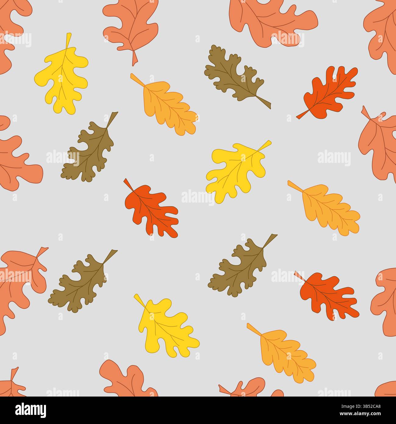 Cute illustration autumn leaves pattern Stock Vector Images - Alamy