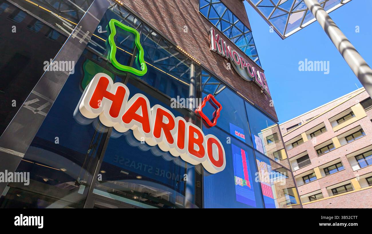 HAMBURG, GERMANY - APRIL 29, 2025 - Haribo store sign at Westfield ...