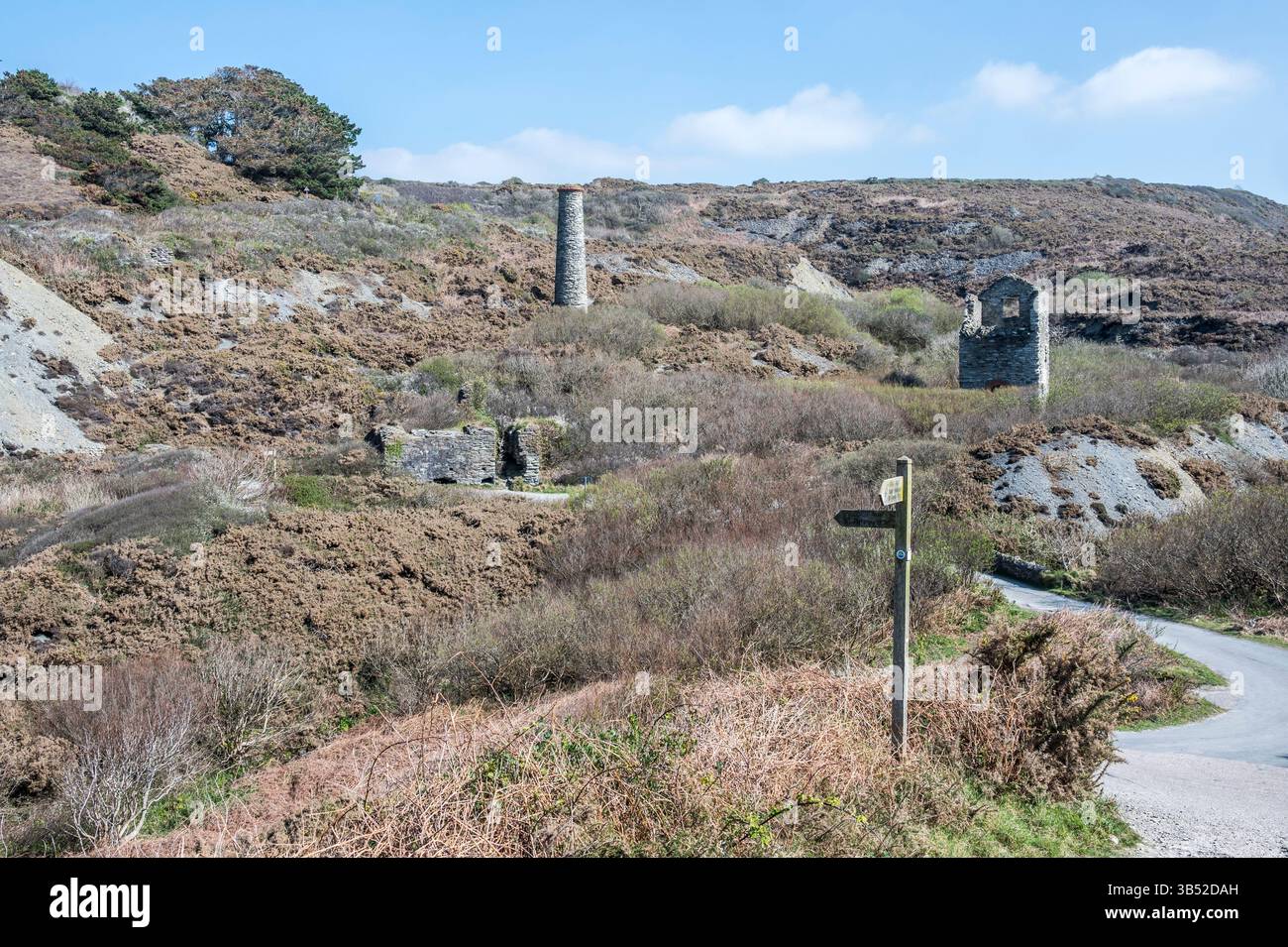 The image is of the abandoned Blue Hills tin mine at St Agnes in ...