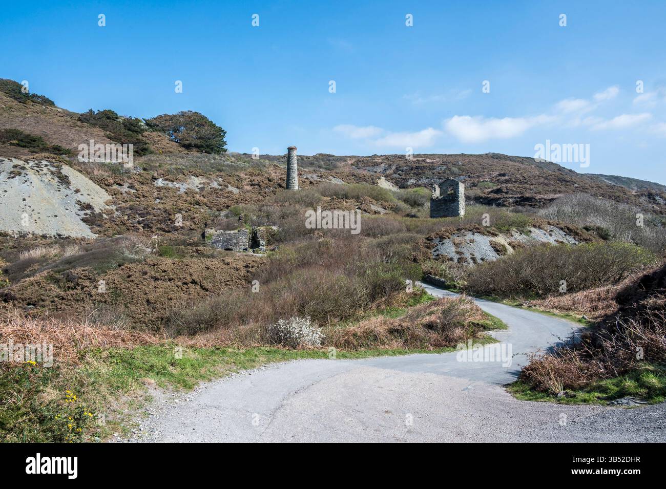 The image is of the abandoned Blue Hills tin mine at St Agnes in ...