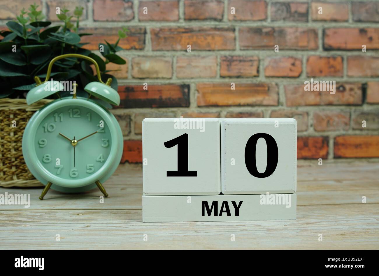 Wooden Calendar Showing the Date of May 10th. Day 10 of May month Stock ...