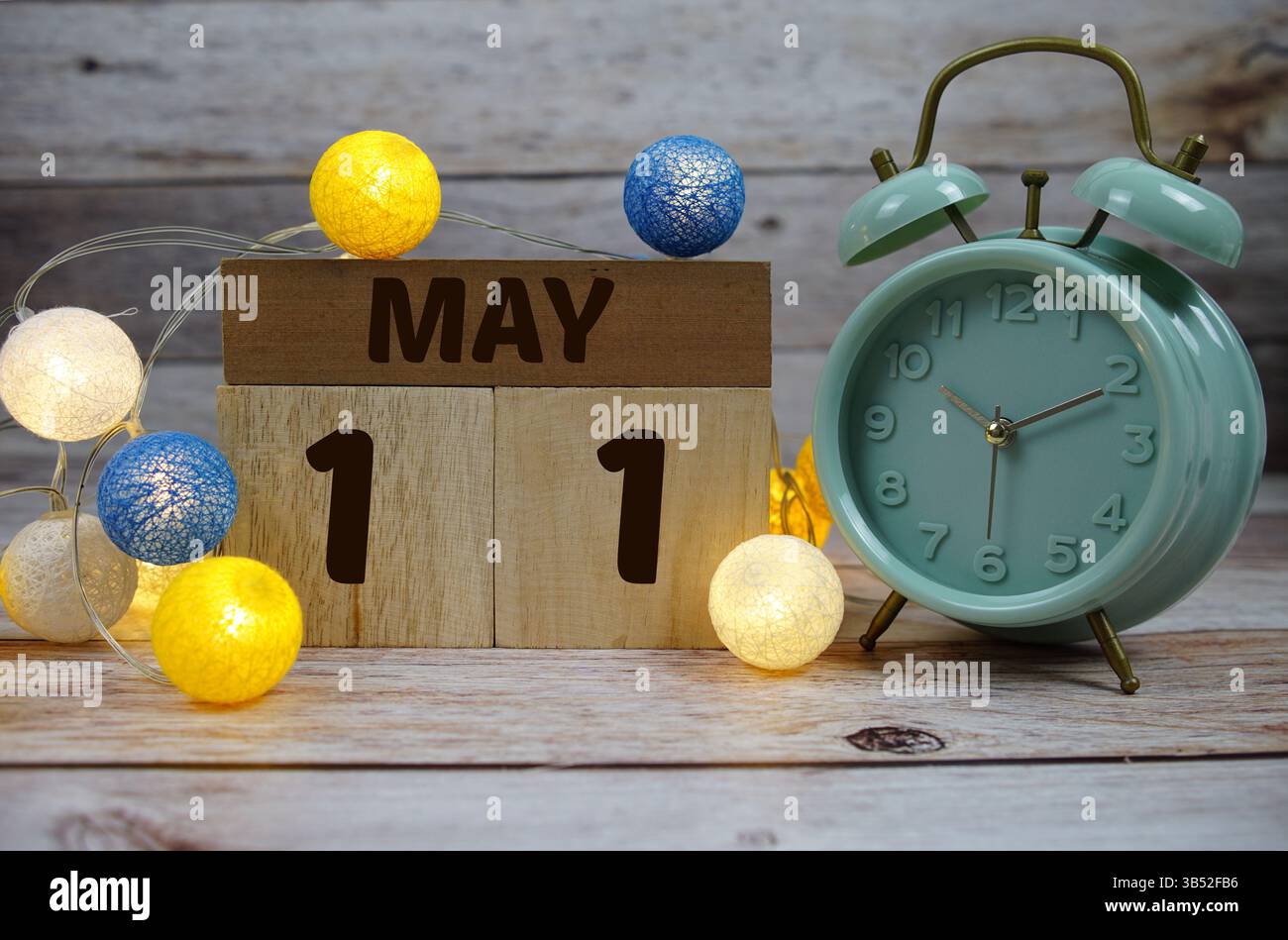 Wooden Calendar Showing the Date of May 11th. Day 11 of May month Stock ...