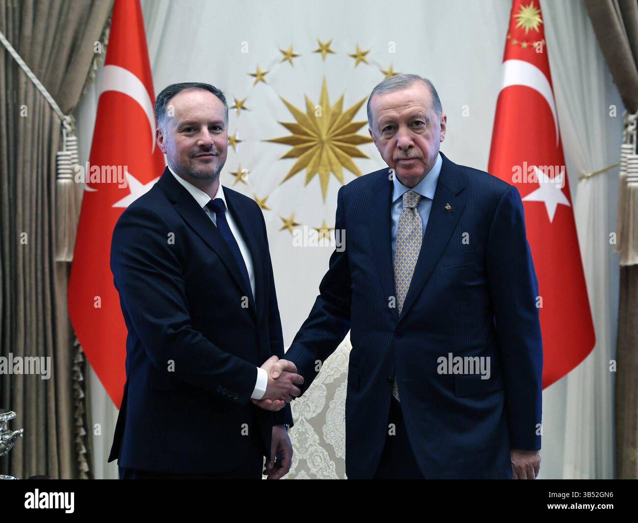 Turkish President Recep Tayyip Erdoan receives the new Ambassador of ...