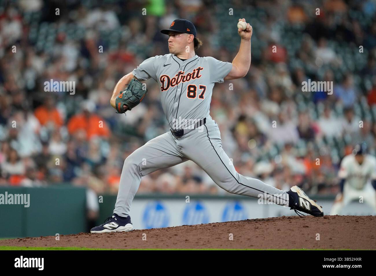 Detroit Tigers relief pitcher Tyler Holton throws during a baseball ...