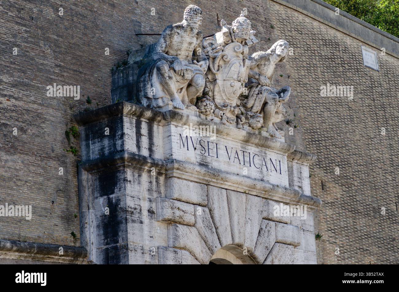 entrance portal to the Vatican Museums, a symbol of art and culture ...