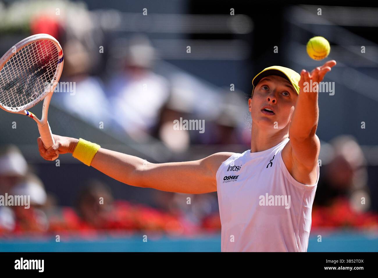 Iga Swiatek of Poland in action against Coco Gauff of USA during the ...