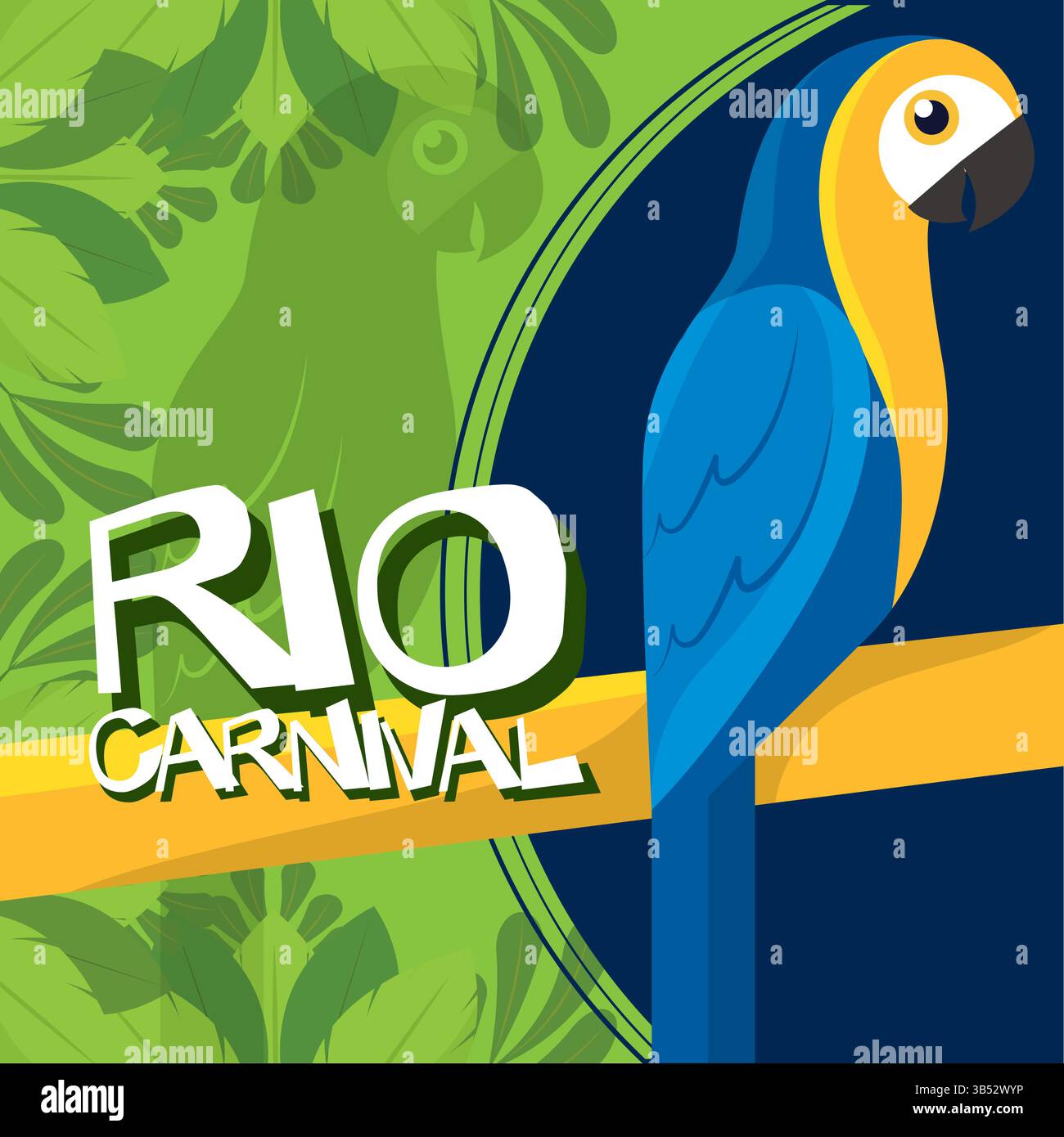 Rio carnival parrot bird. Vector illustration Stock Vector Image & Art ...