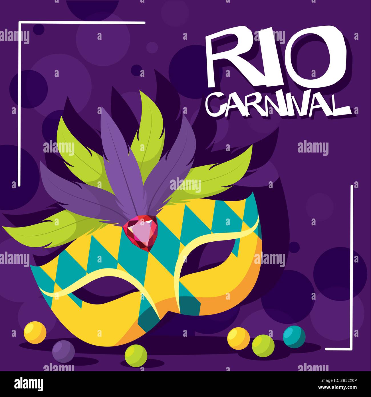 Rio carnival festive mask. Vector illustration Stock Vector Image & Art ...