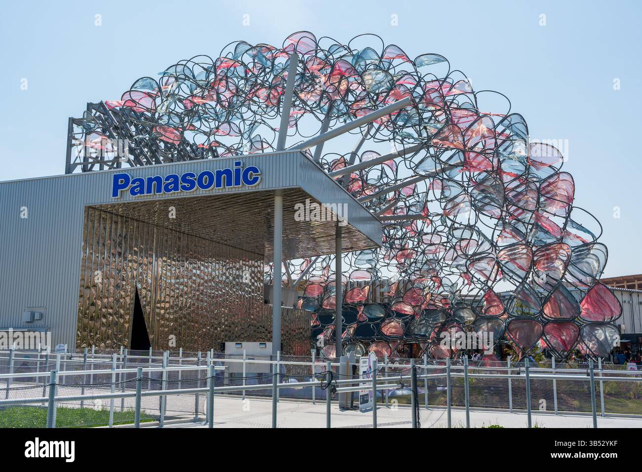 Osaka, Japan - April 30 2025 : The Panasonic Group Pavilion themed "The ...