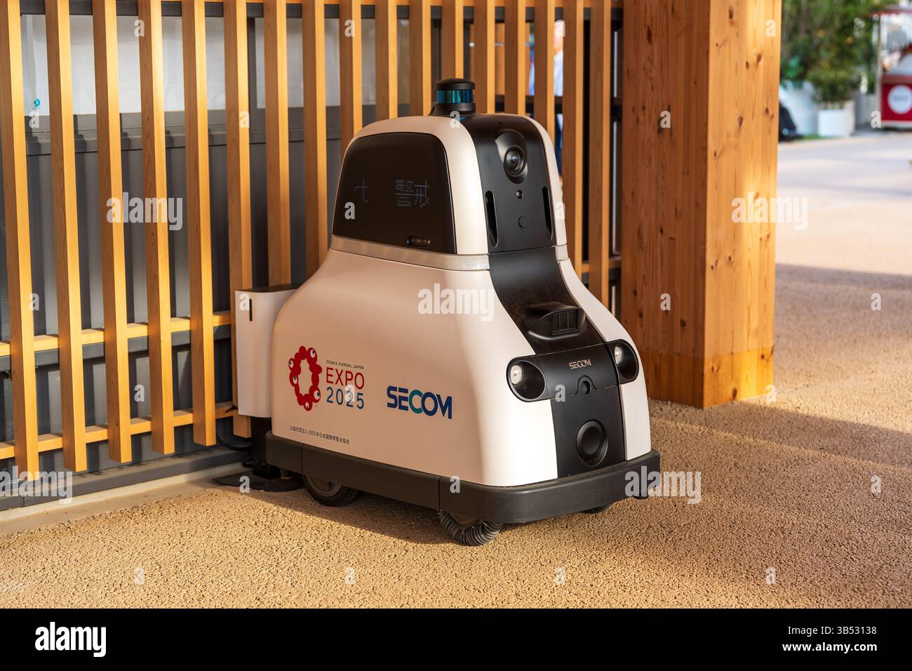 Osaka, Japan - April 30 2025 : Advanced SECOM security robot patrolling ...