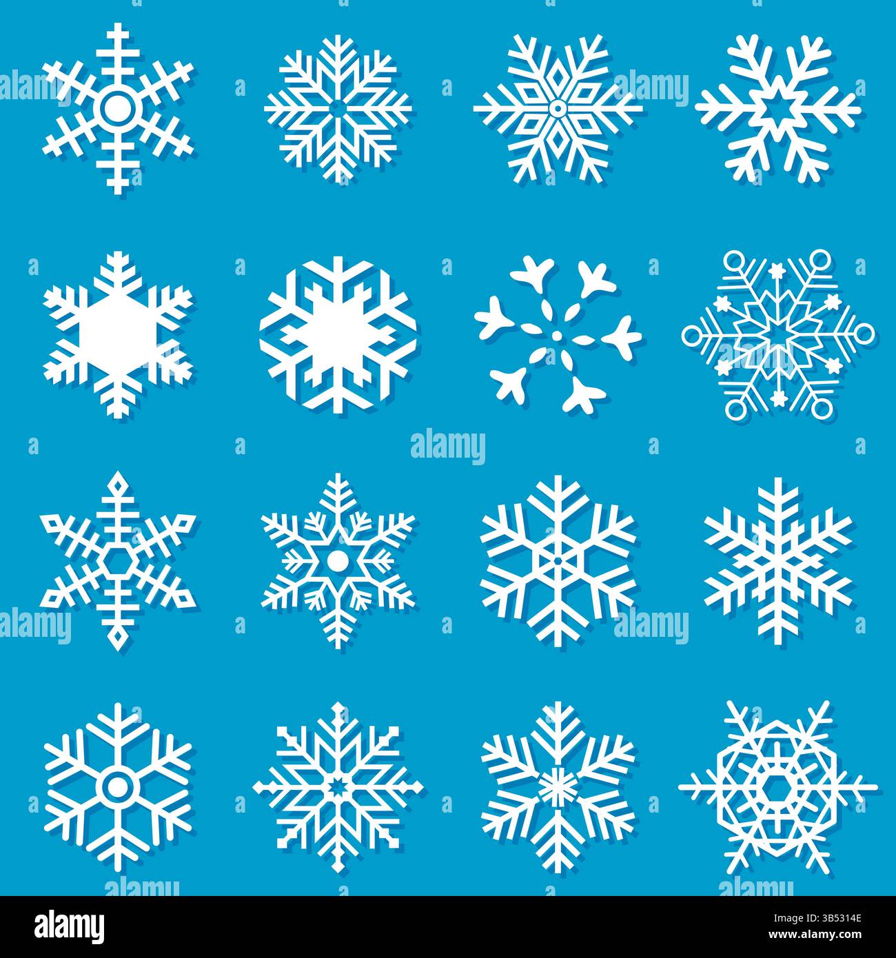Snowflakes cut out paper Stock Vector Images - Alamy