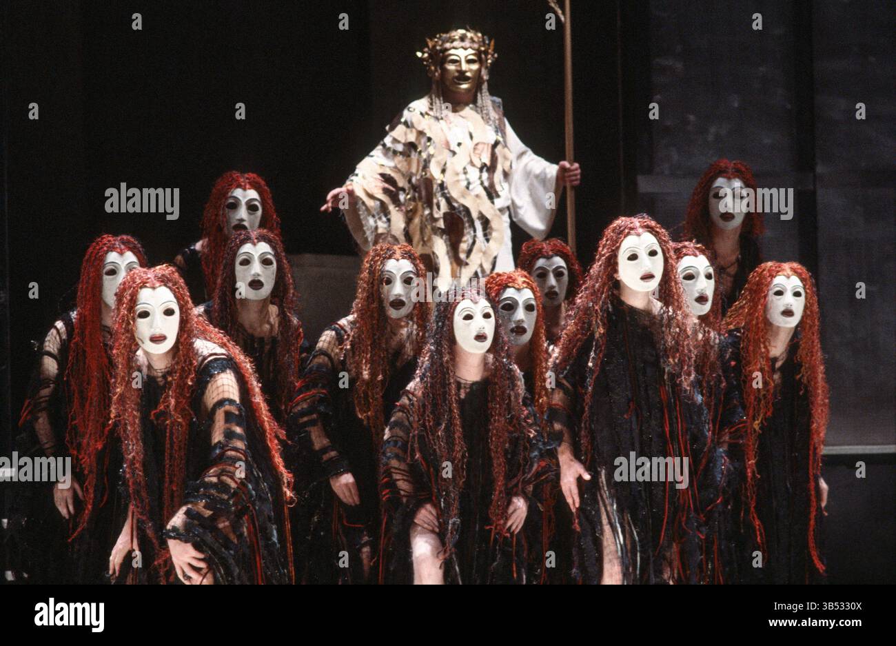 rear centre: Apollo with Furies in THE ORESTEIA by Aeschylus at the ...