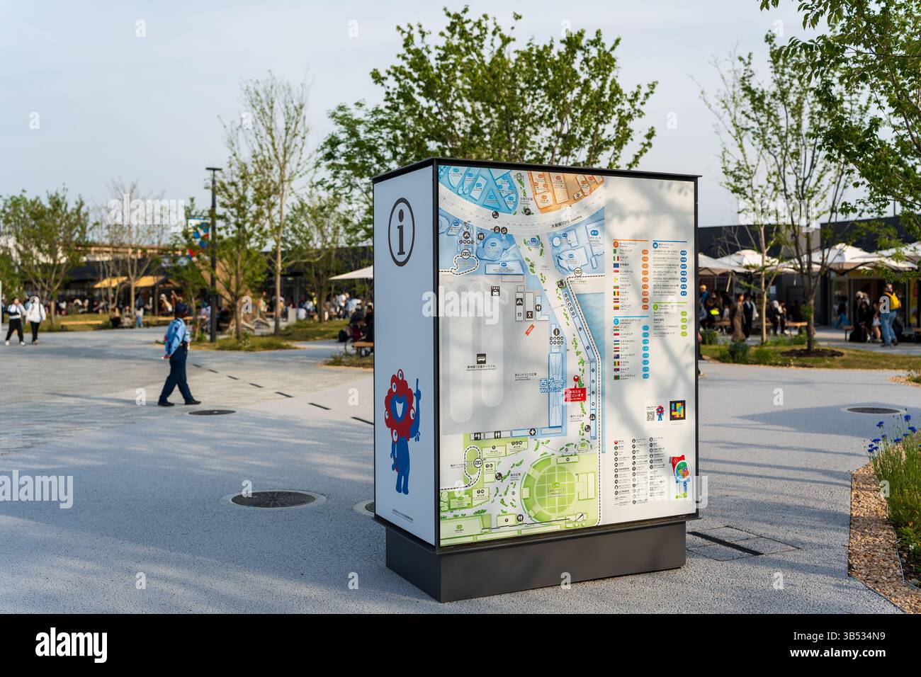 Osaka, Japan - April 30 2025 : Venue map and directional signage ...